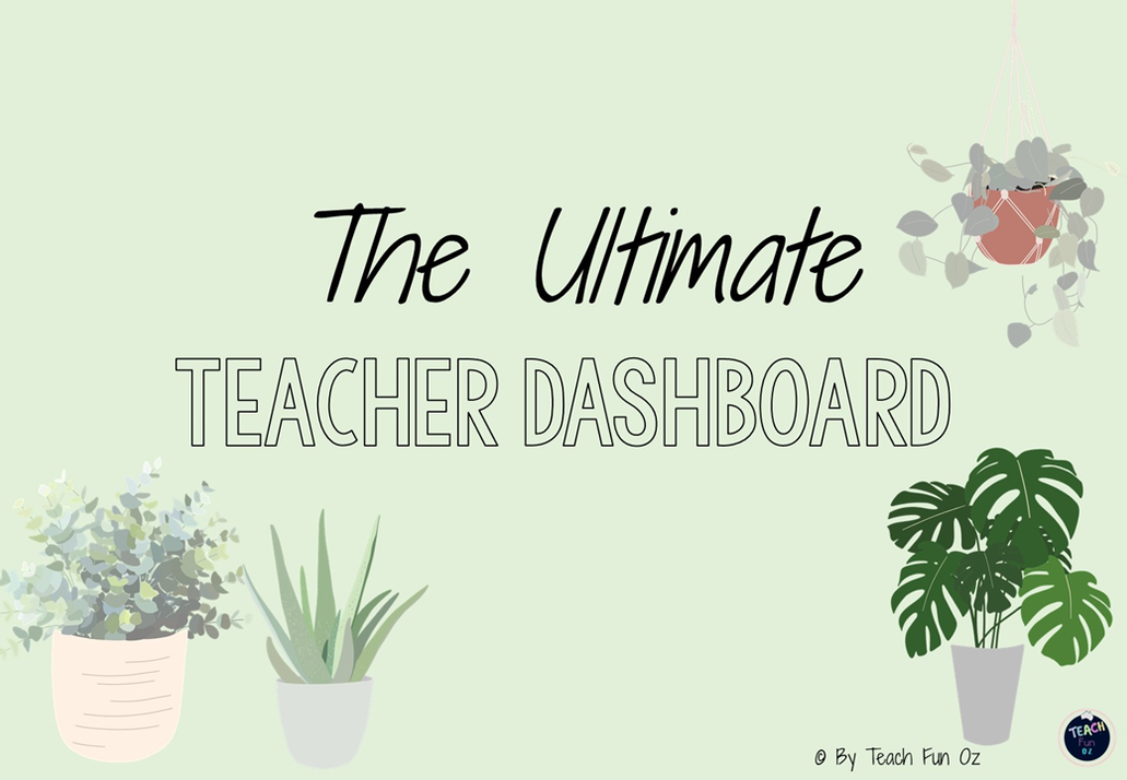 House Plants - Ultimate Teacher Dashboard Editable Daily Agenda Slides ...