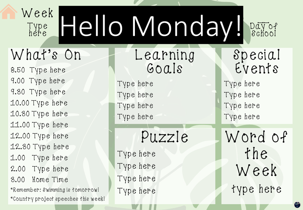 House Plants - Ultimate Teacher Dashboard Editable Daily Agenda Slides ...