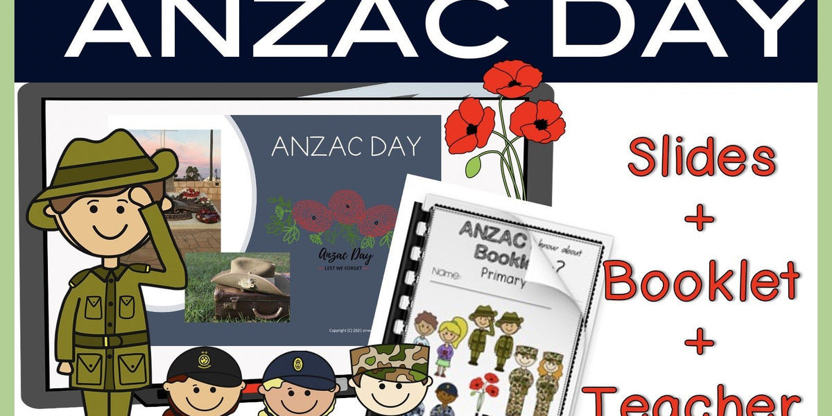 Anzac Day Activities Worksheets Packet Booklet Anzac Facts Slideshow P ...