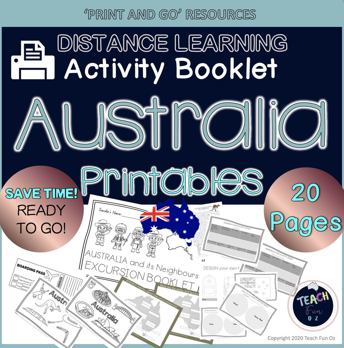 AUSTRALIA and its Neighbours Booklet Printable Packet Year 3 Unit HASS ...
