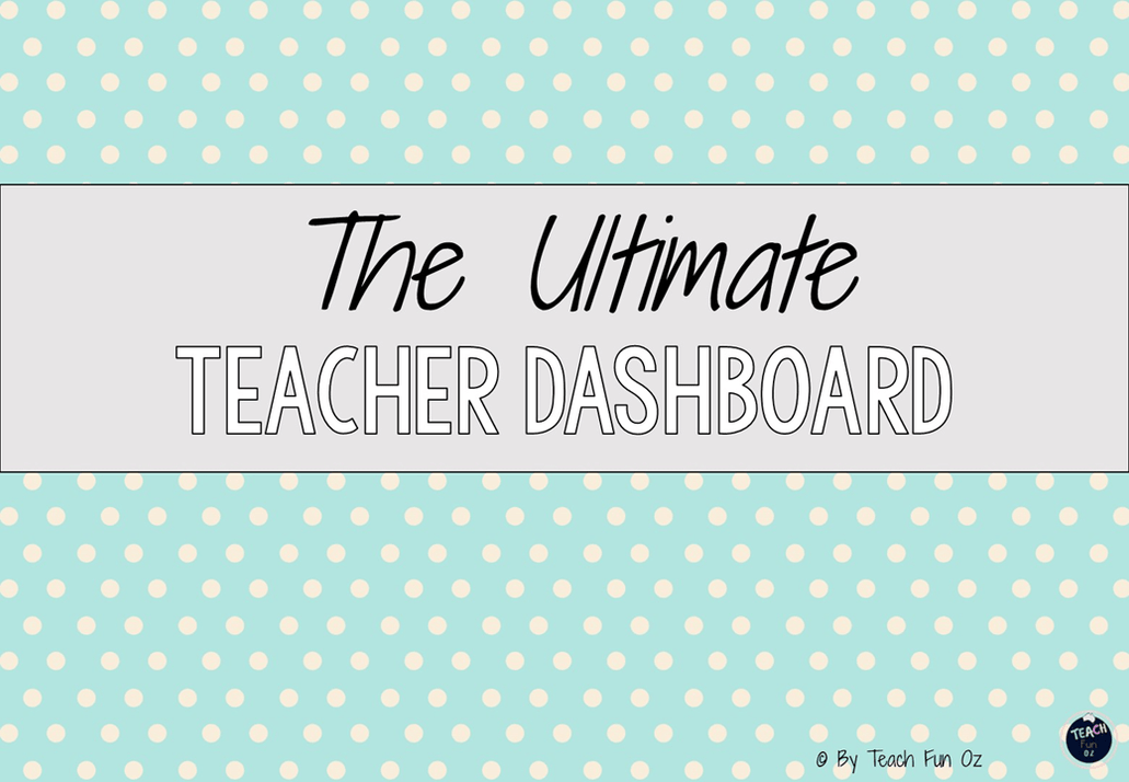 Blue Retro Dots - Ultimate Teacher Dashboard Editable Daily Agenda Sli ...