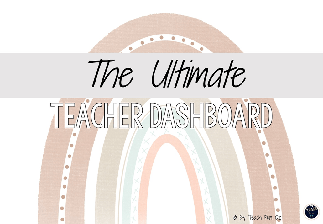 Boho Rainbow Pink - Ultimate Teacher Dashboard Editable Daily Agenda S ...