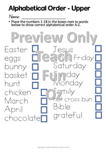Easter Fun Activity Worksheet Packet Booklet Primary Word Search 19 Ac ...