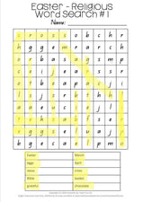 Easter Fun Activity Worksheet Packet Booklet Primary Word Search 19 Ac ...