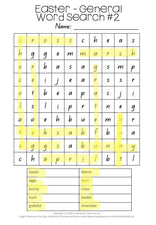 Easter Fun Activity Worksheet Packet Booklet Primary Word Search 19 Ac ...