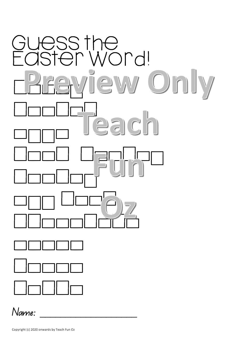 Easter Fun Activity Worksheet Packet Booklet Primary Word Search 19 Ac ...