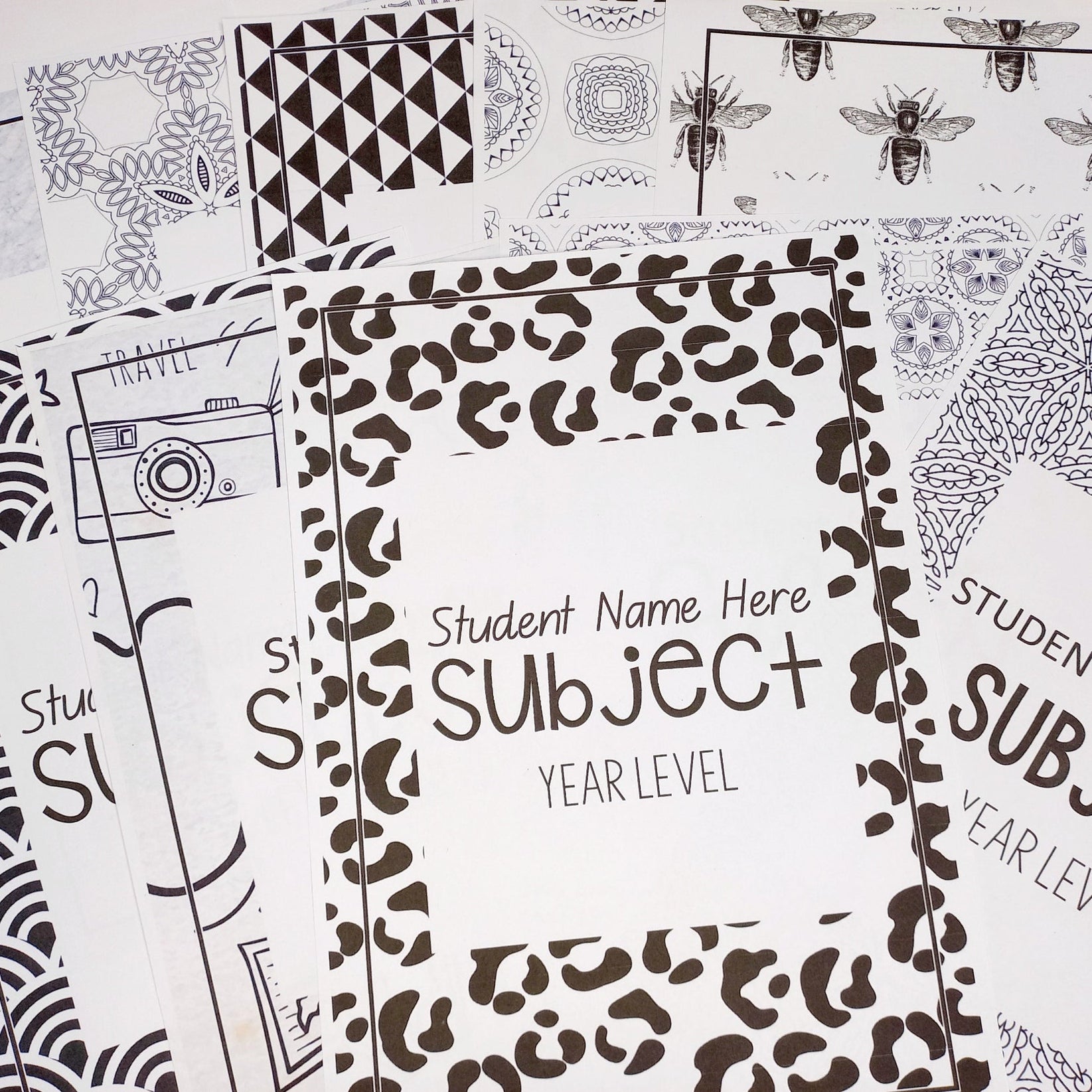 Editable Book Covers Mindful Colour In Color Mindfulness Coloring 11 D ...