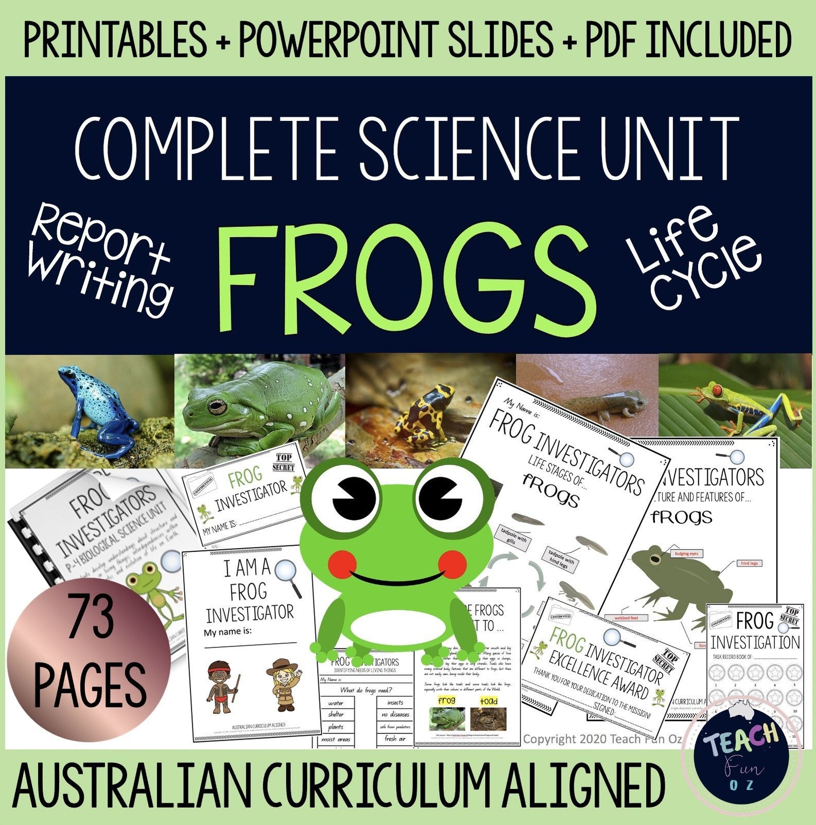 FROG UNIT Frog Life Cycle Invertebrates Vertebrates Living Science Yea ...
