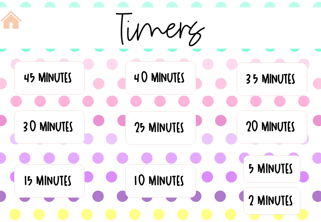 Pastel Rainbow Dots - Ultimate Teacher Dashboard Editable Daily Agenda ...