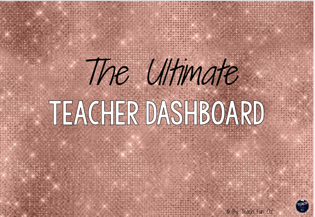 Rose Gold Ultimate Teacher Dashboard Editable Daily Agenda Slides and ...