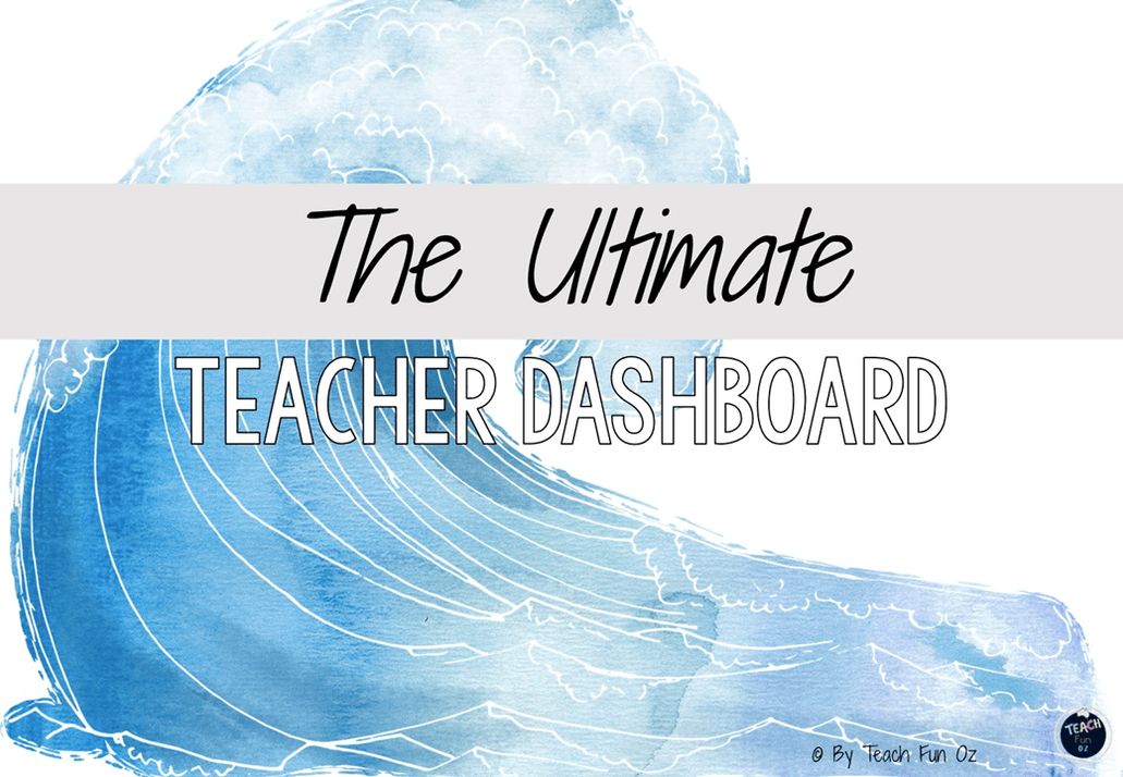 Waves Ultimate Teacher Dashboard Editable Daily Agenda Slides and Time ...