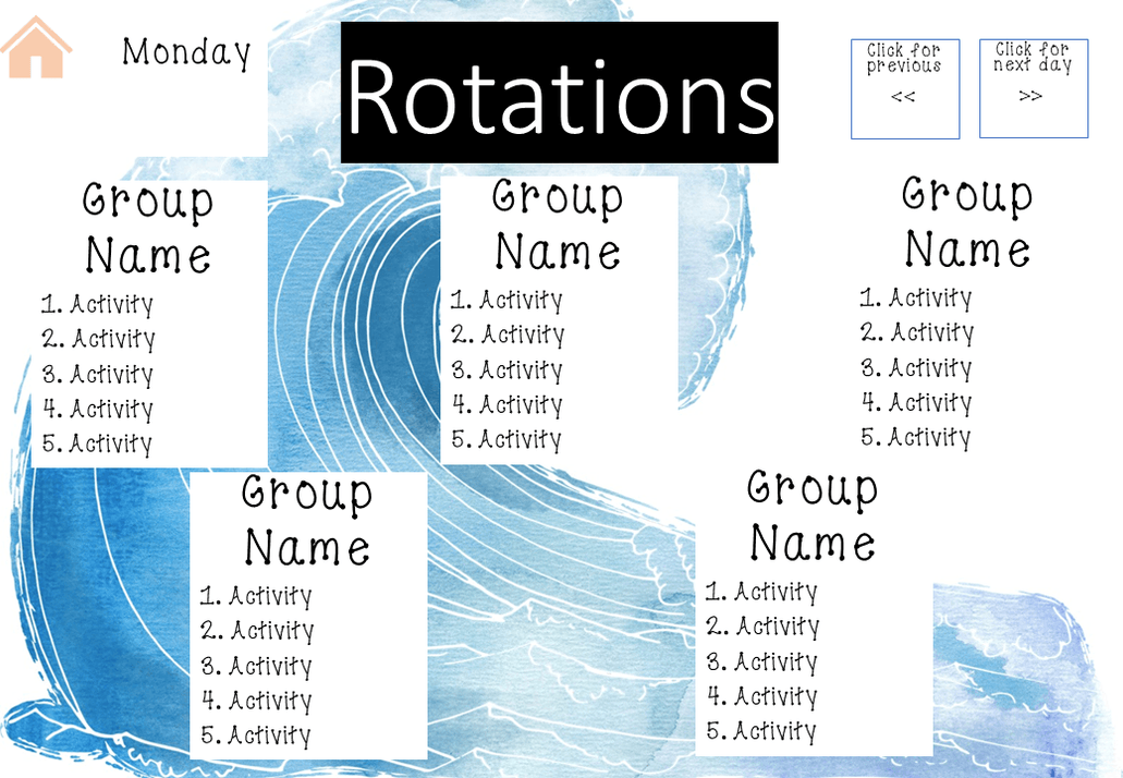 Waves Ultimate Teacher Dashboard Editable Daily Agenda Slides and Time ...